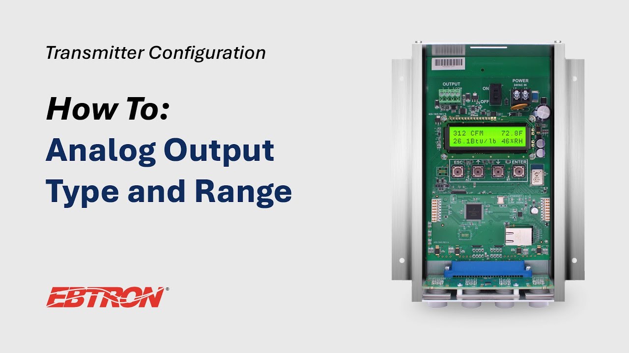Analog Output Type and Range - EBTRON Transmitter Configuration - YouTube