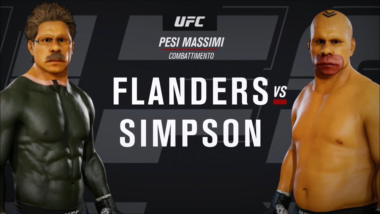 FLANDERS vs SIMPSON - The epic match (THE SIMPSONS) - UFC 2020 - YouTube