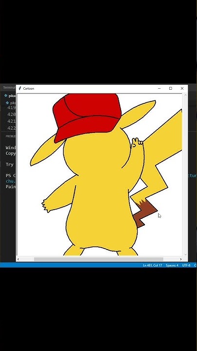 Making Pikachu Using Python Coding Status Shorts Python Coding Programming