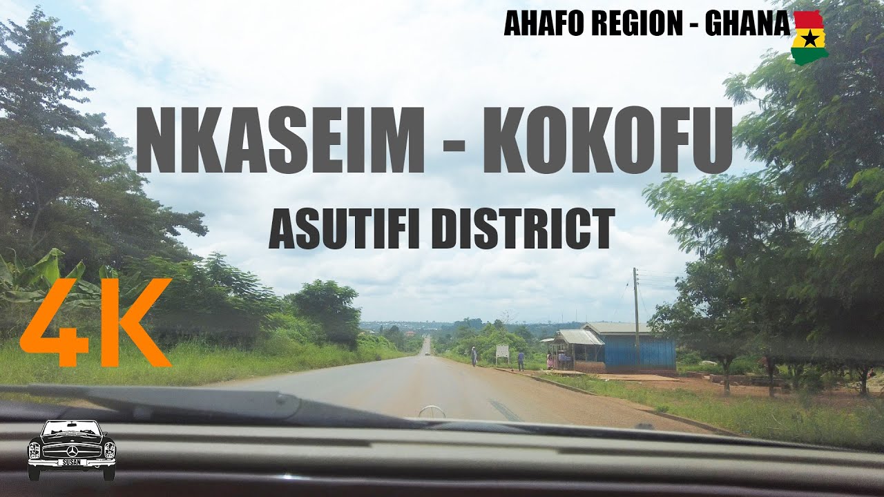 Nkaseim Ohiatuo Kokofu Drive to Goaso in the Ahafo Region of Ghana 4K ...