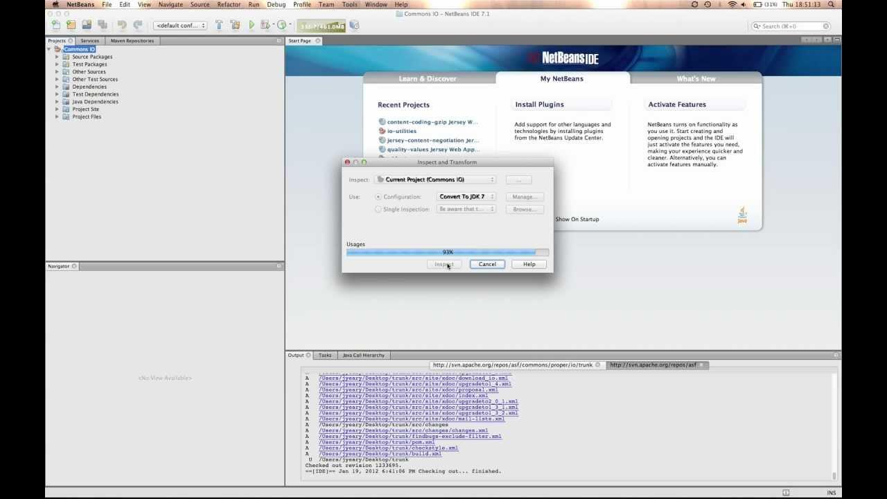 NetBeans 7.1 IDE: Using Inspect and Transform to JDK 7 - YouTube