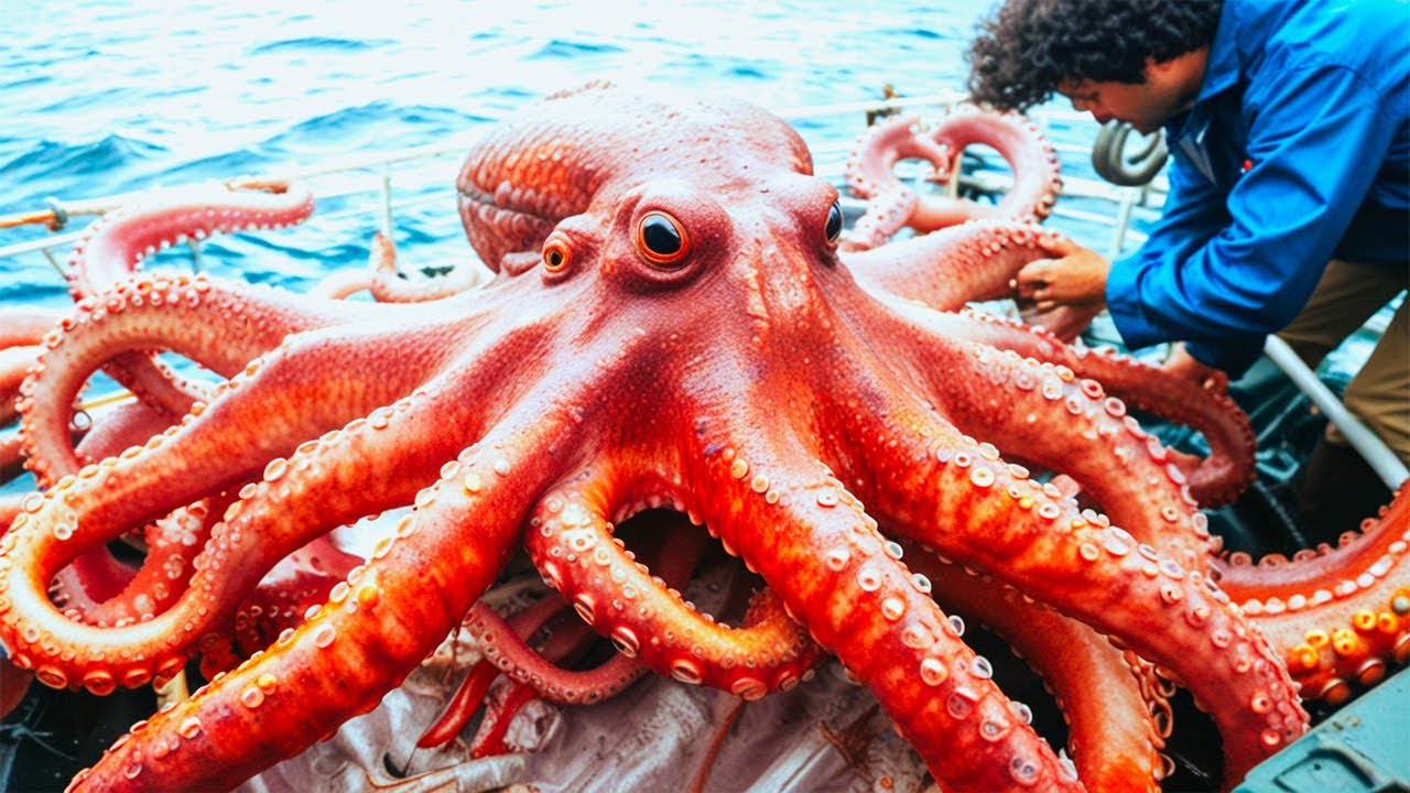 Unbelievable How Easy It Is For Fishermen To Catch Giant Octopuses Using By Trap on The Boat #02 ...