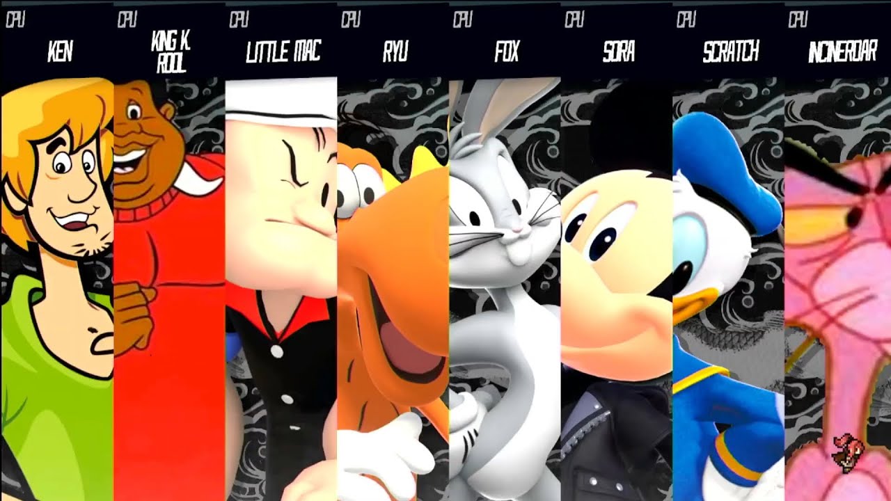 Classic Cartoon Free For All - Requested Smash Battle - YouTube