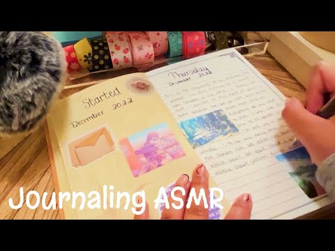 Journaling ASMR | New Stickers Haul | Decorating and Writing in Journal ...