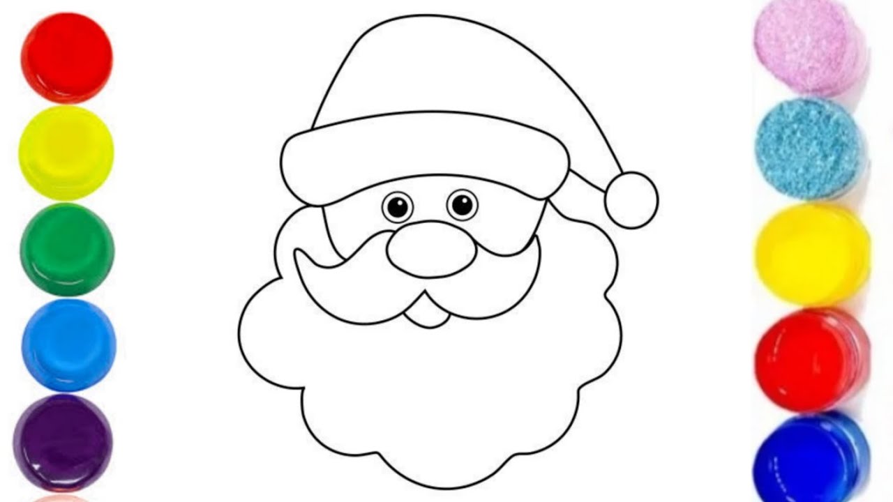 Let's Draw and Colour Santa claus//Kids drawing//Kids colouring//The ...