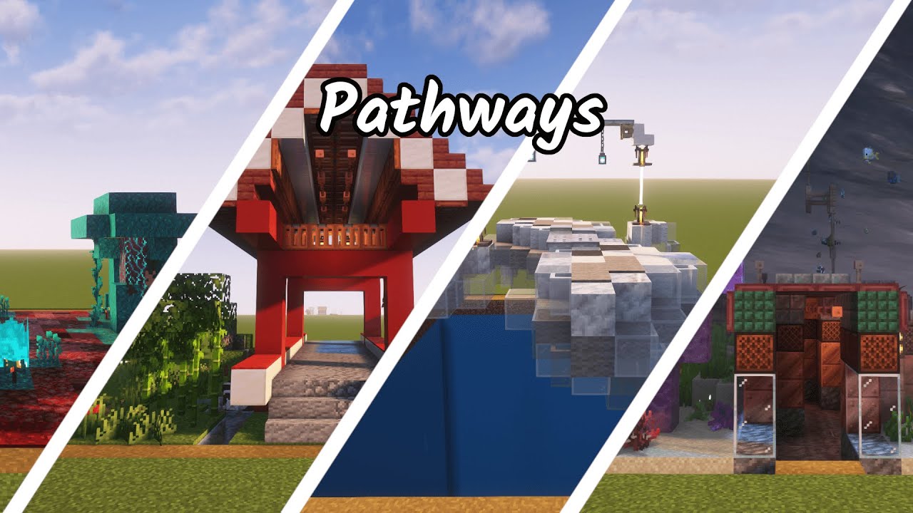Minecraft Path Prowess: Craft 4 Pathway Styles! - YouTube