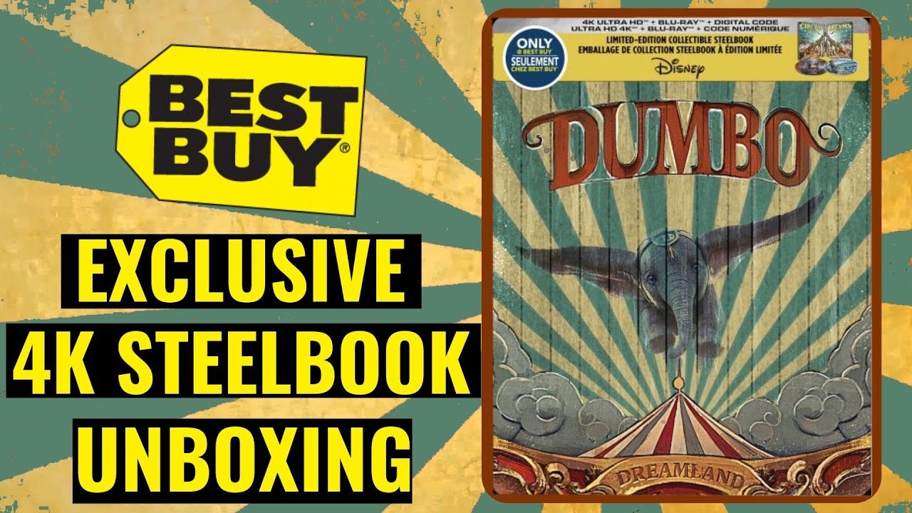 Dumbo Live Action Best Buy Exclusive 4K Ultra HD SteelBook Unboxing ...