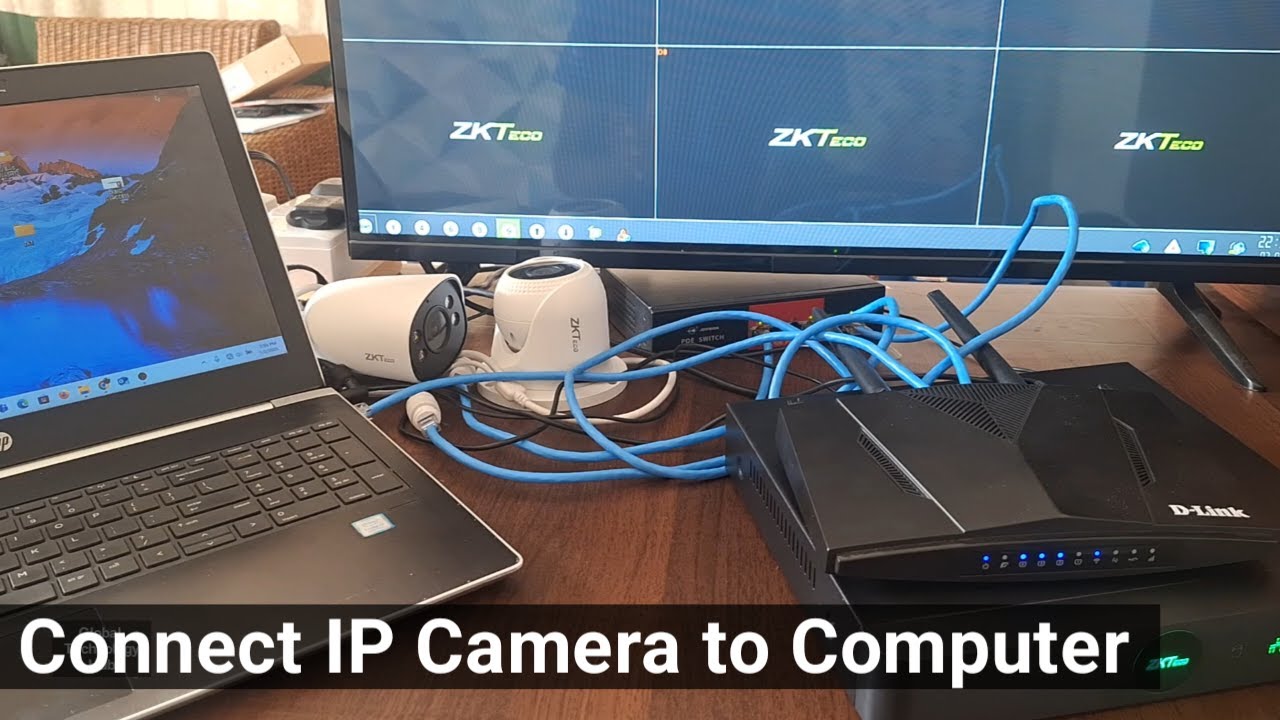 View CCTV cameras on a computer through web browser over a local area ...