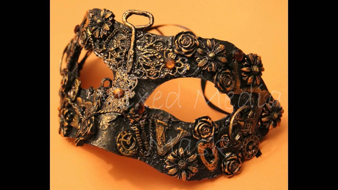 mixed media mask - YouTube