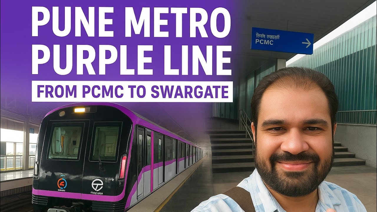 Pune Maha Metro Purple Line from PCMC to Swargate Timelapse vlog ...