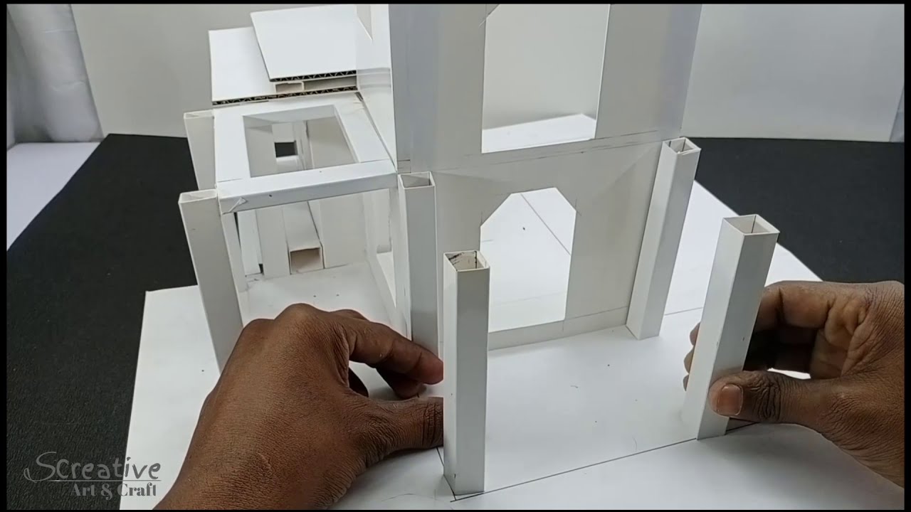 DIY House Model | House Model Craft, House Design | Making With White ...
