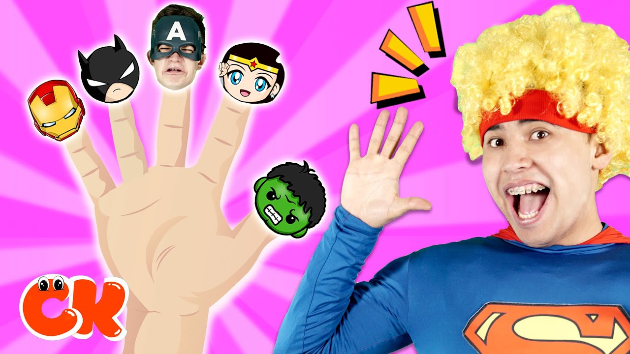 Superheroes Finger Family Song | Baby song & More | Chiki Chaka Nursery ...