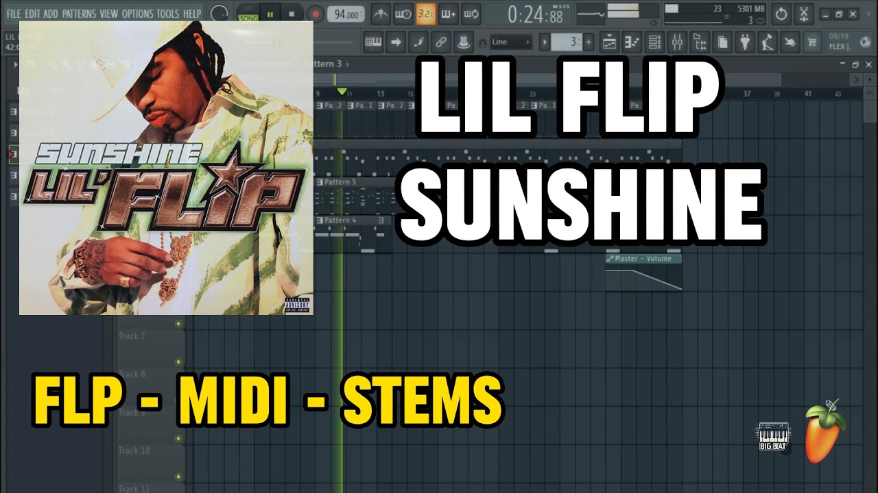 Lil Flip - Sunshine (FL Studio Remake) FLP + MIDI + STEMS - YouTube