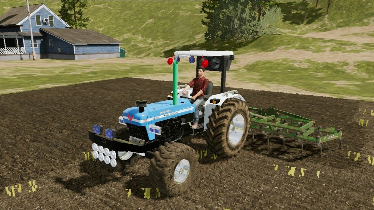 Indian tractor ` modified new holland tractor with cultivator - YouTube
