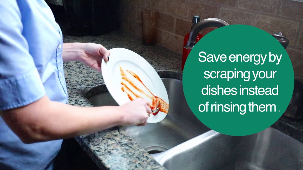 Energy Tip: Scraping your dishes - YouTube