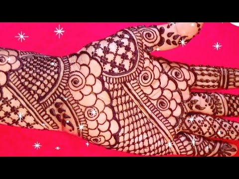 very attractive simple wedding function mehndi design |full hand bridal mehndi ka mehndi design ...