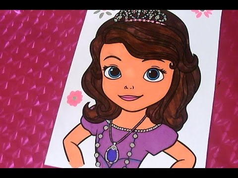 Let's color Princess Sofia! We love coloring Disney, Sofia is the best ...