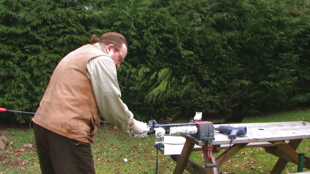Gun Juice on Rifle bolt HD - YouTube