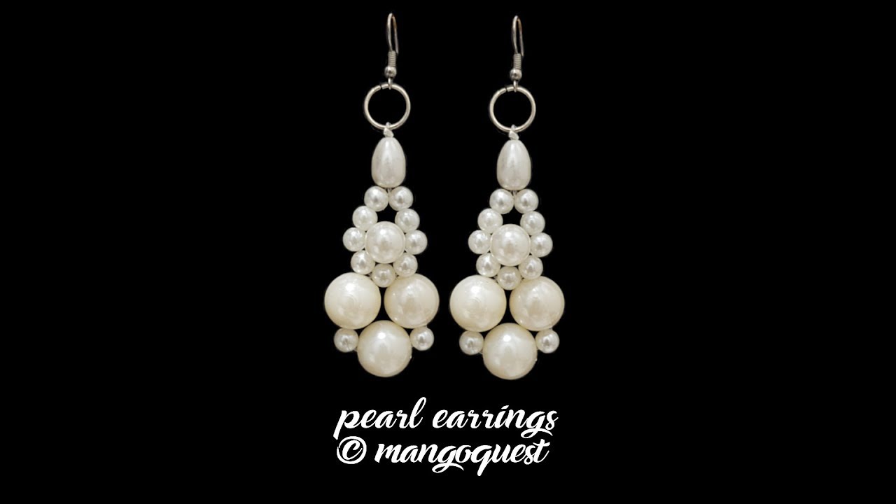 Easy Pearl Earrings Tutorial Fashion Jewellery DIY - YouTube