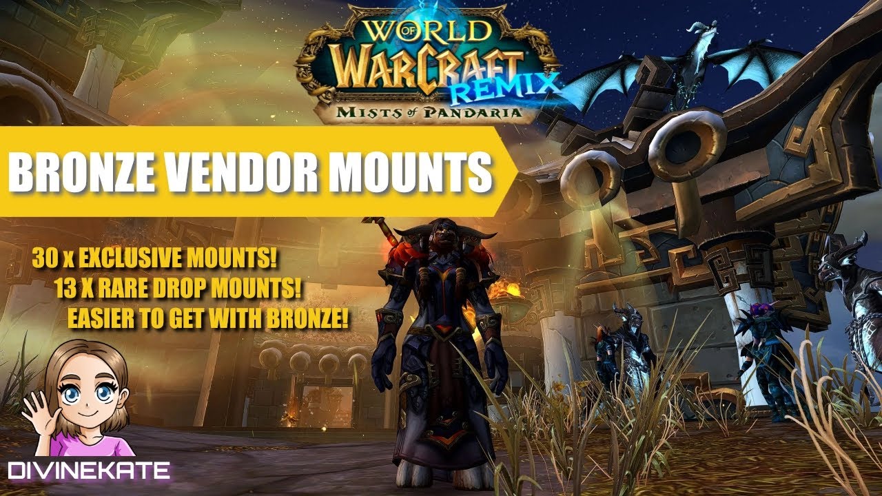 MOP Remix Bronze Vendor Mounts! #warcraft #worldofwarcraft #wow - YouTube