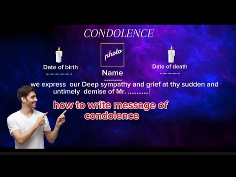 How to write message of condolence //class 8,9,10 //message of ...