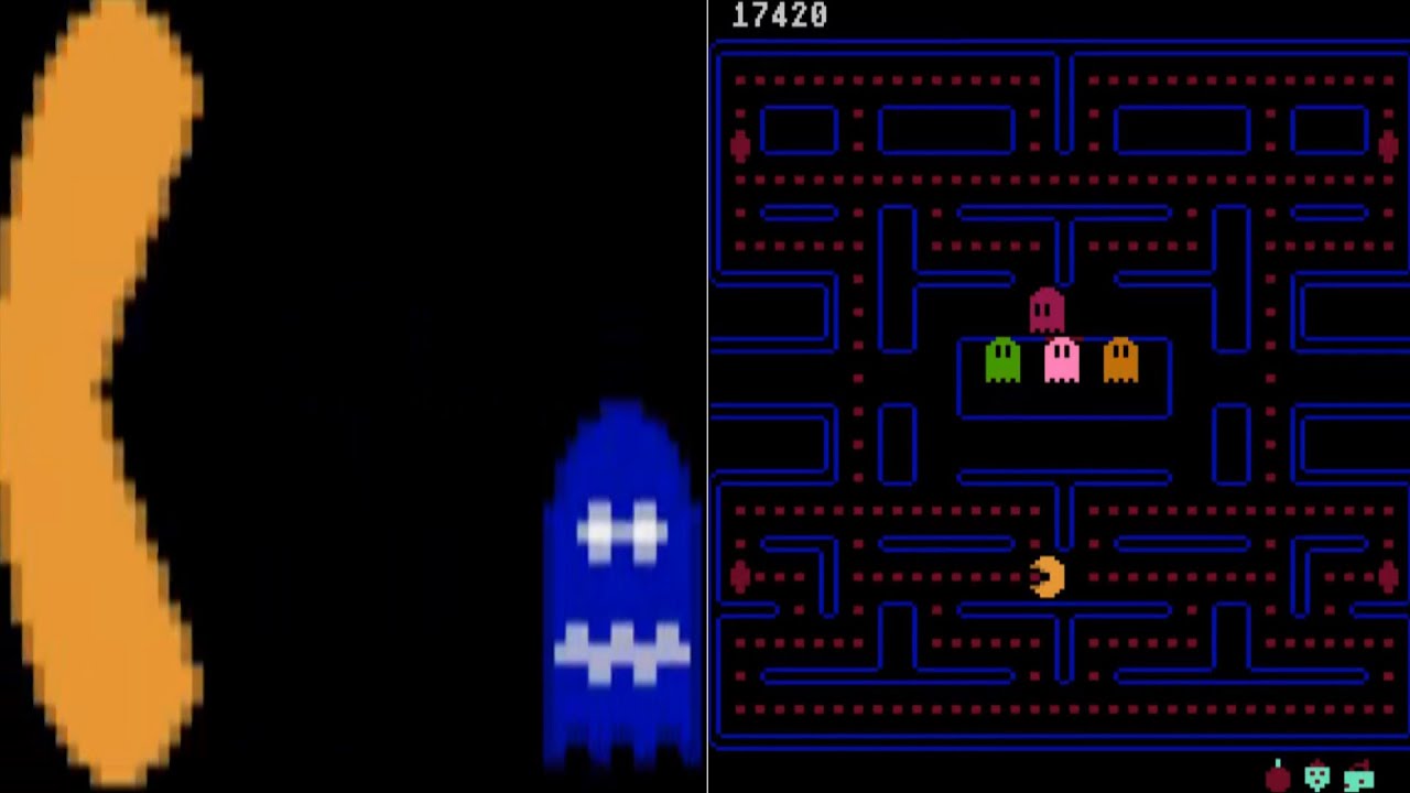 Pac Man v4 HACK ATARI 8BIT XL XE 400 800 600 1200 ANOTHER PACMAN CLONE ...