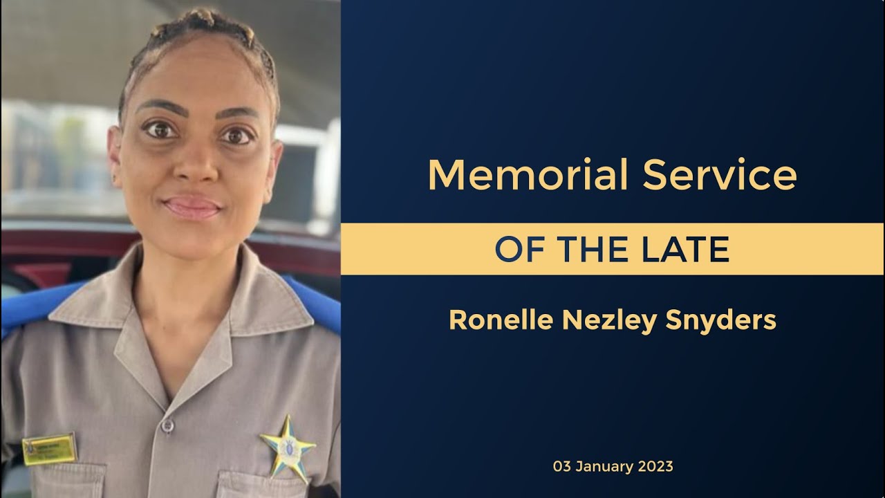 Memorial Services of The Late Ronelle Nezley Snyders - YouTube