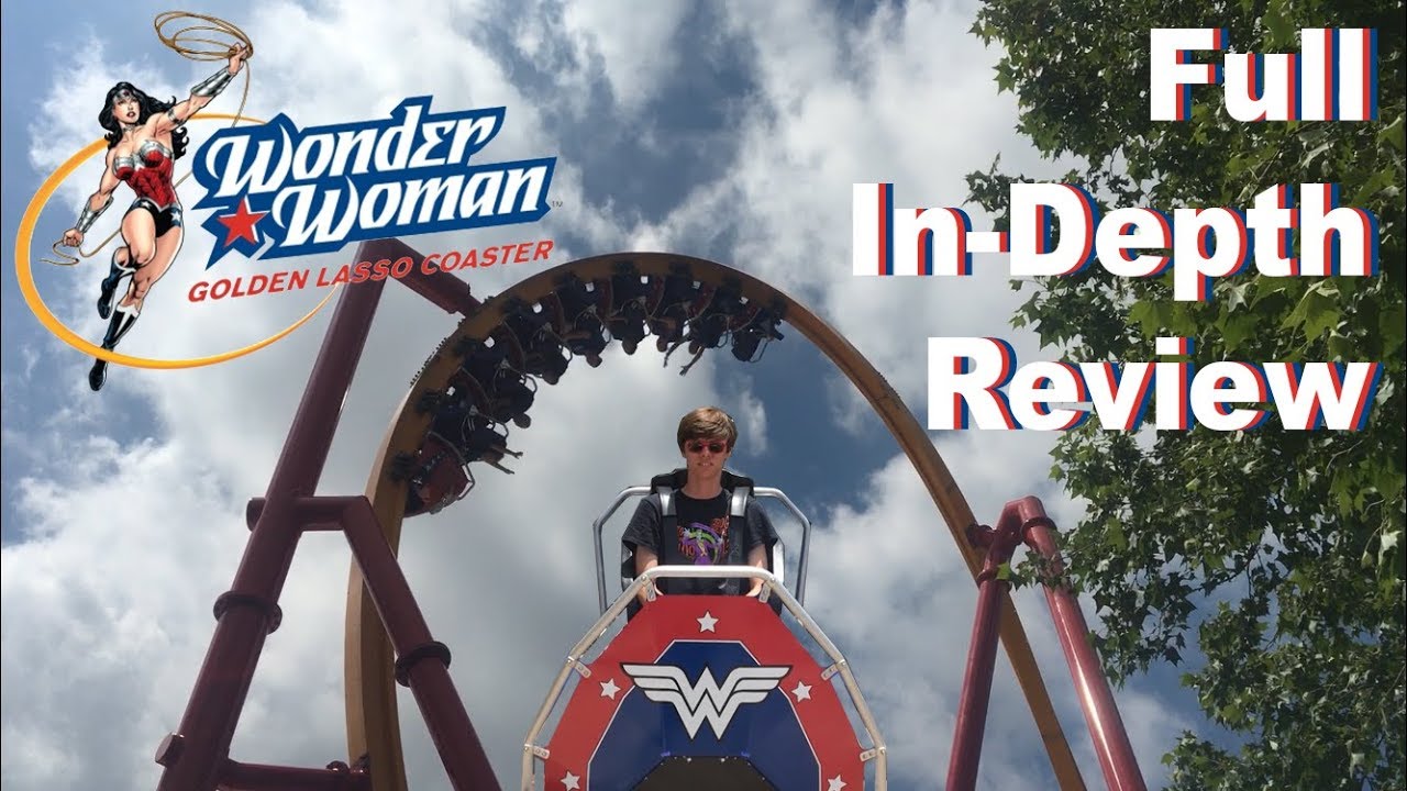 Wonder Woman: Golden Lasso Coaster Full In-Depth Review | Six Flags ...