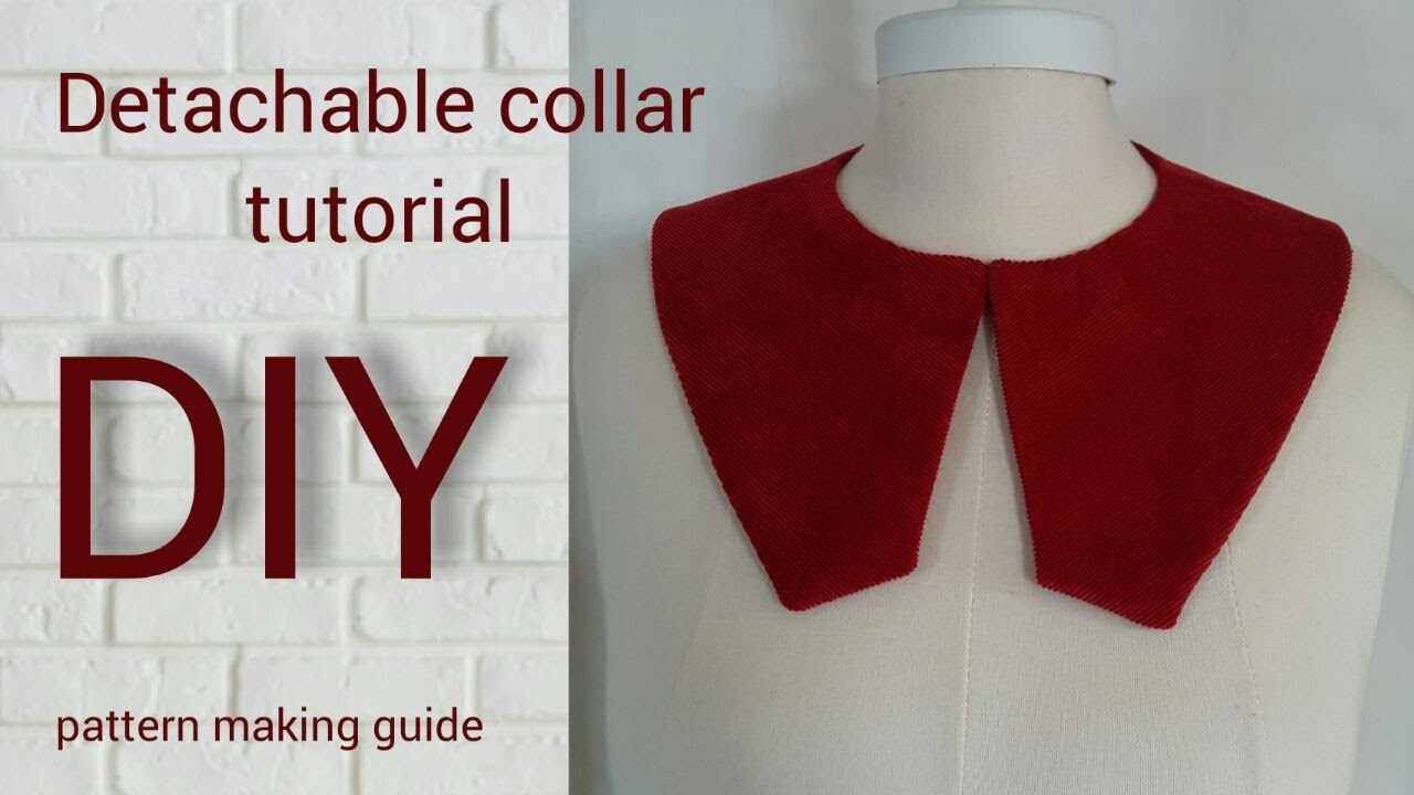 diy, How to make detachable collar! tutorial 8 (pattern) - YouTube