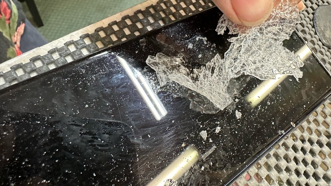 How to remove sun melted temper glass screen protector from phone - YouTube