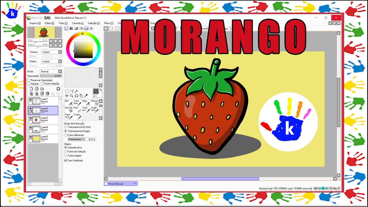 Desenhando um morango - Como desenhar um morango - YouTube
