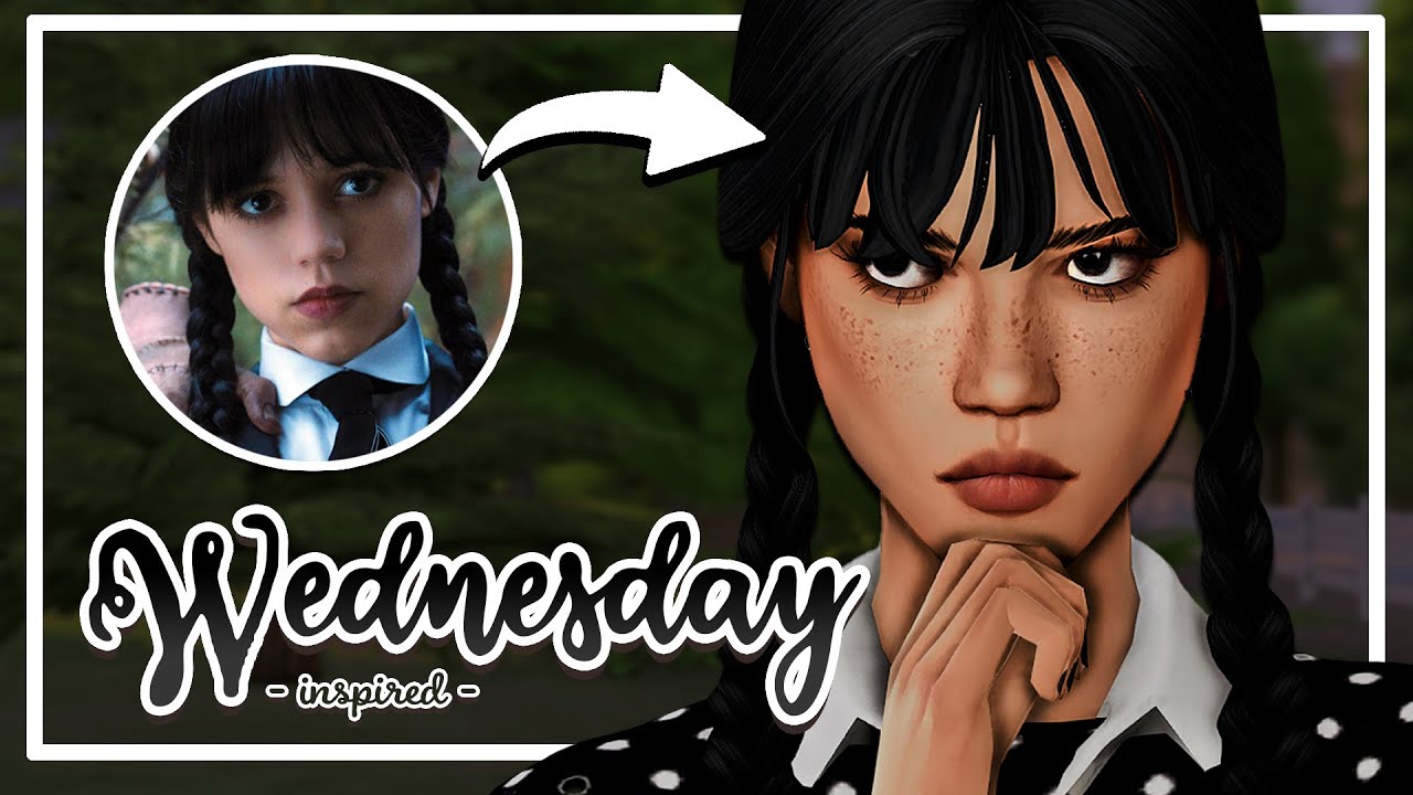 Wednesday Addams inspired 🕸 + CC List | Sims 4 Create a Sim - YouTube