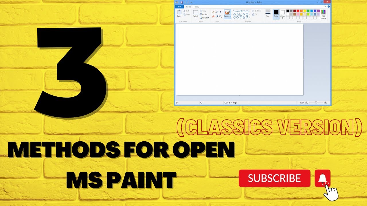 How to open Paint (Classic) in windows OS? | All Methods for open paint ...