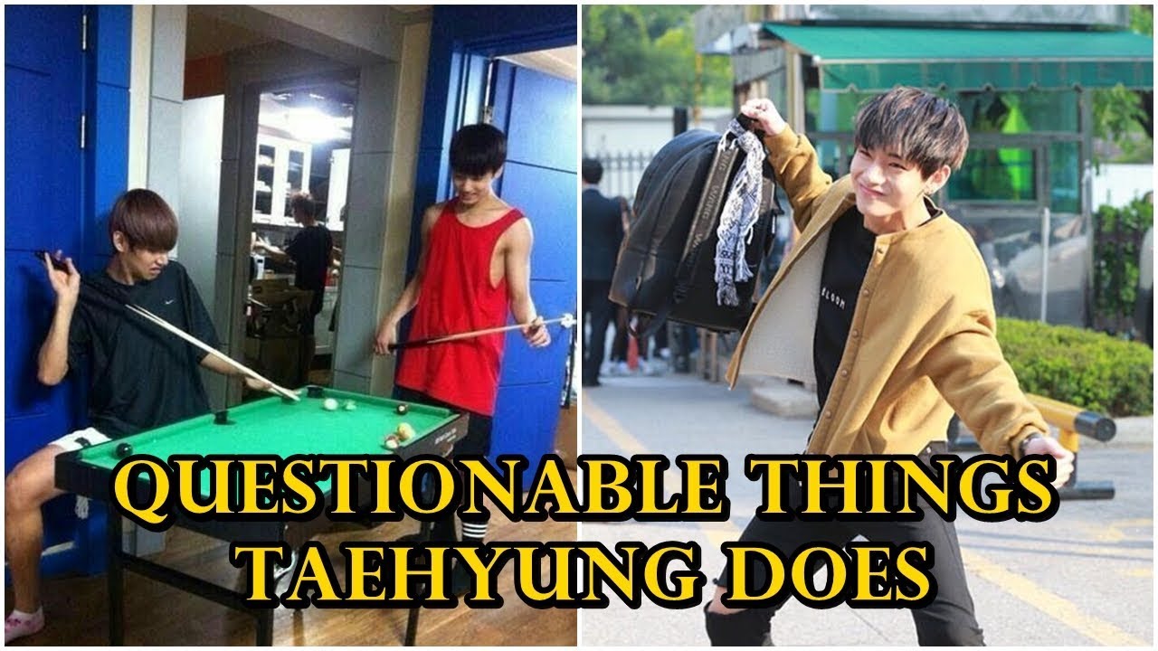 Questionable things Taehyung (태형 BTS) does - YouTube
