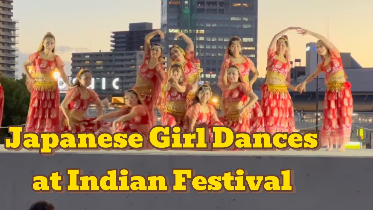 “Japanese Girl Dances at Indian Festival | Walking Tour in 4K”| 日本人女性が ...