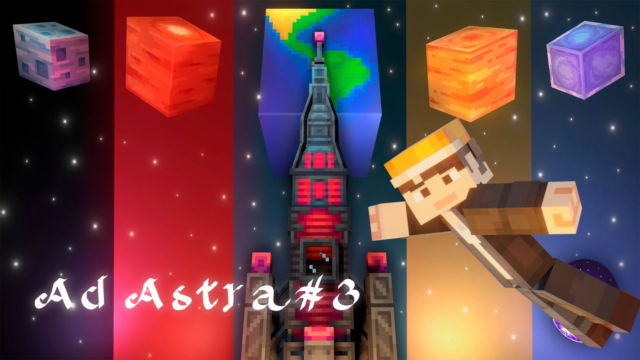 Космос в Майнкрафт // Ad Astra Марс // Minecraft Mods // Обзор Мода №3 ...