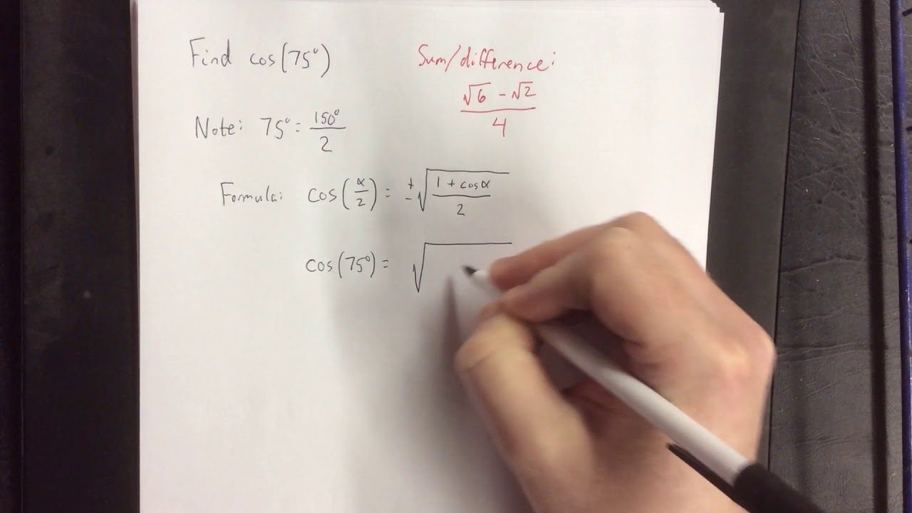 Half Angle Formula Cos 75 YouTube half-angle-formula-cos-75-youtube