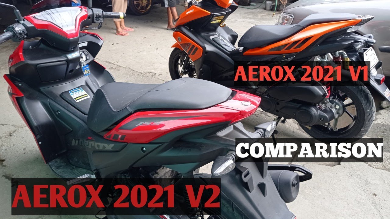 AEROX 2021 STANDARD VERSION 1 & VERSION 2 COMPARISON - YouTube