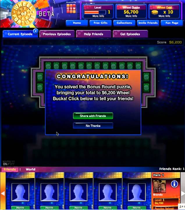 Frisky Hands-On: GSN's Wheel of Fortune on Facebook - YouTube