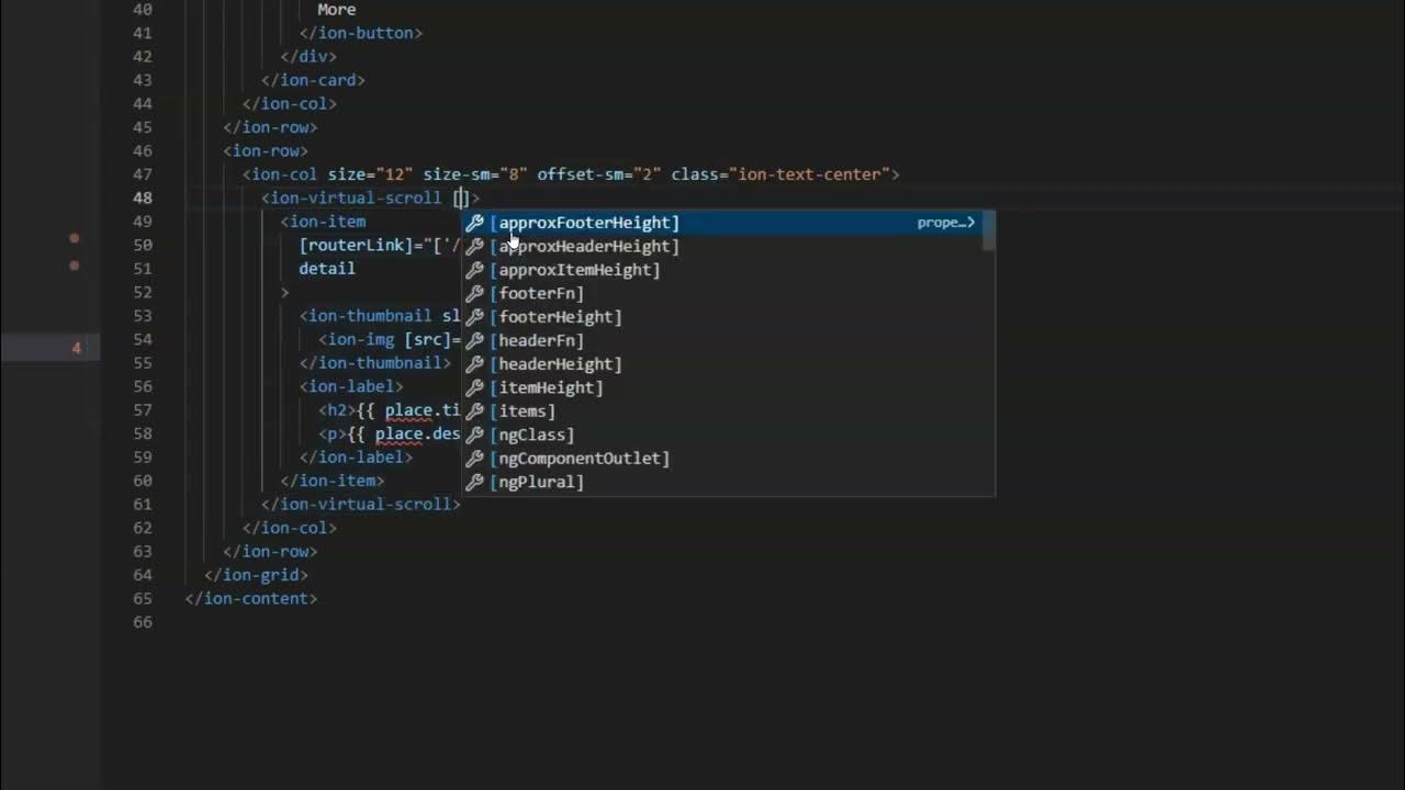 Apprendre IONIC Section 8 - 8.14 Implémentation du virtual scrolling - YouTube