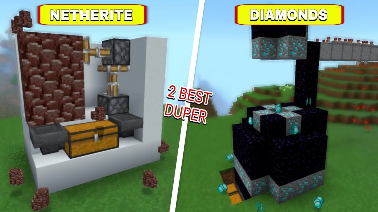 How To Build A Automatic 2 BEST Diamonds/Netherite Duplication Duper ...