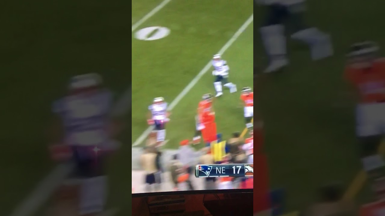 Guy gets hit in head during football game Broncos vs Patriots - YouTube