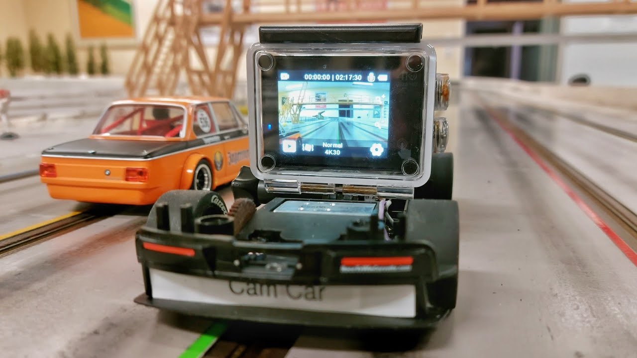 Slotcar onboard - erste Testfahrt in der Slot-Connection - YouTube