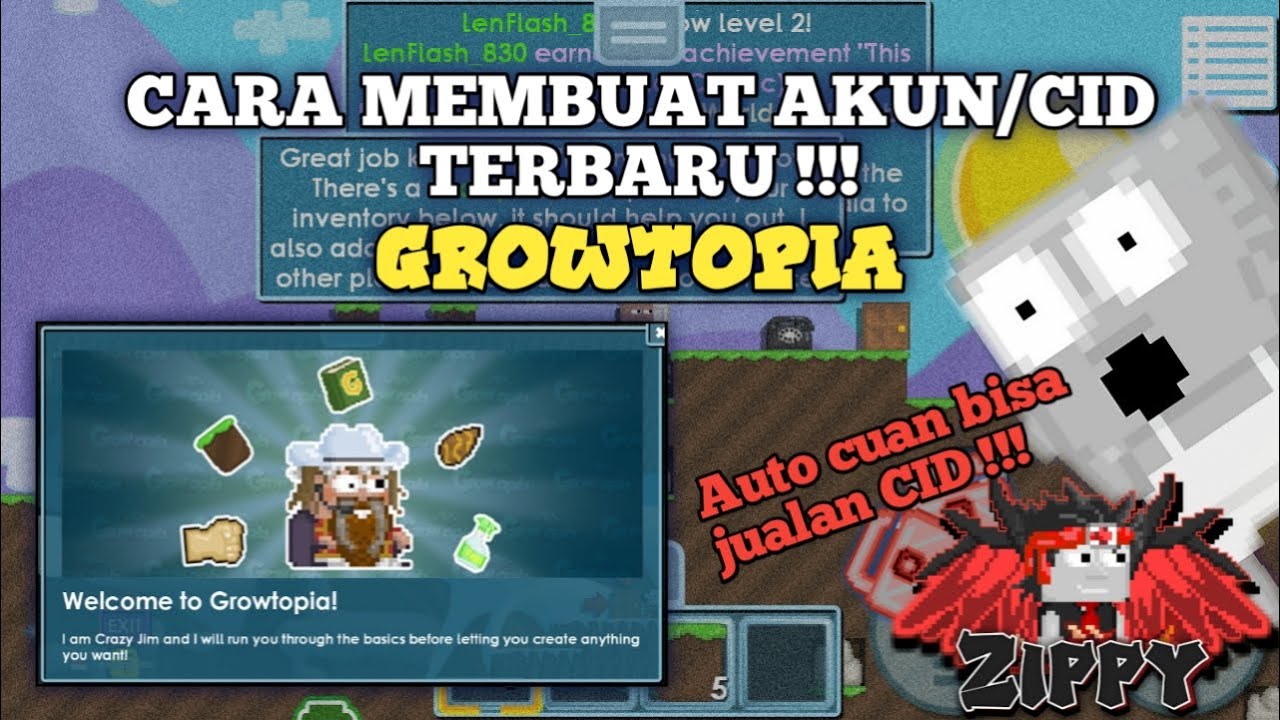 TUTORIAL MEMBUAT AKUN/CID DI GROWTOPIA TERBARU !!! #growtopia #growtopiaindonesia #AxeZippy ...