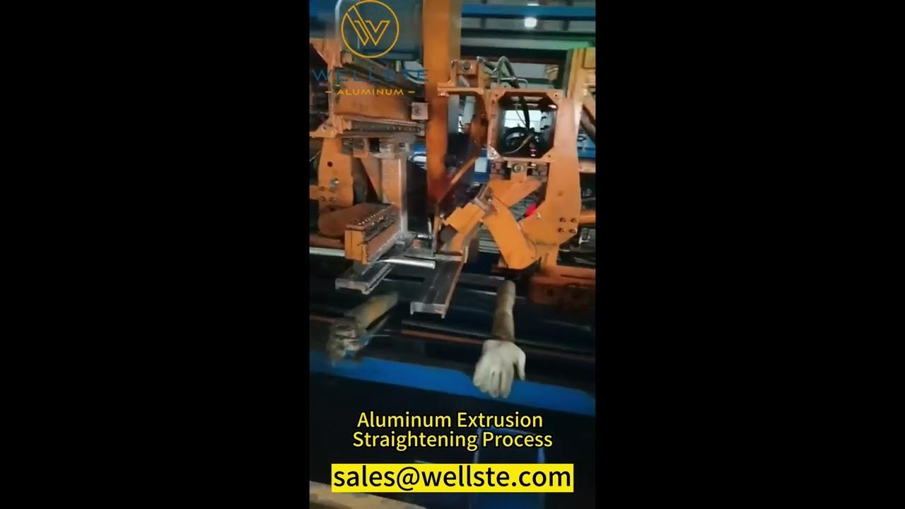 Aluminum Extrusion Straightening Process | Wellste - YouTube