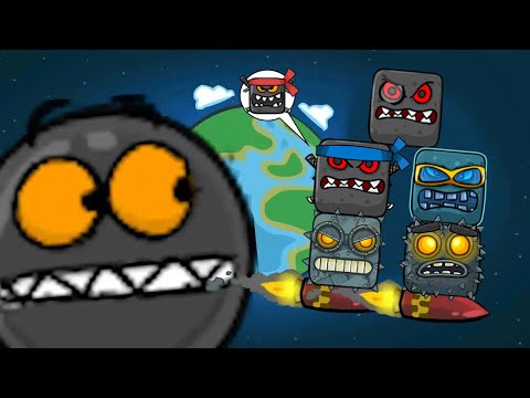 Red Ball 4 - Black Ball Enemy - All Levels - Battle for the Moon - Black Box - All Bosses Gameplay