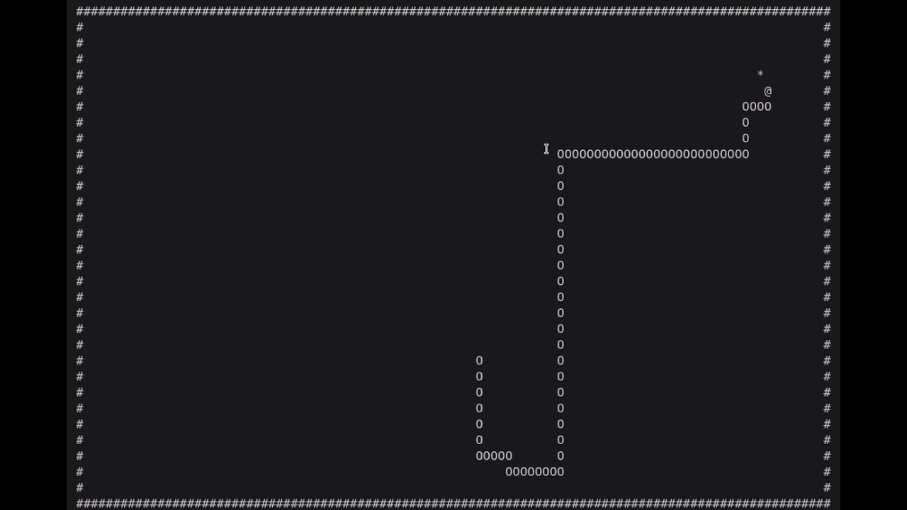ASMR Programming- ASCII Snake - C++ - YouTube