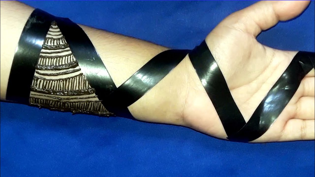 Most Easy & Beautiful Mehndi with Cello Tape Trick | Simple Latest ...