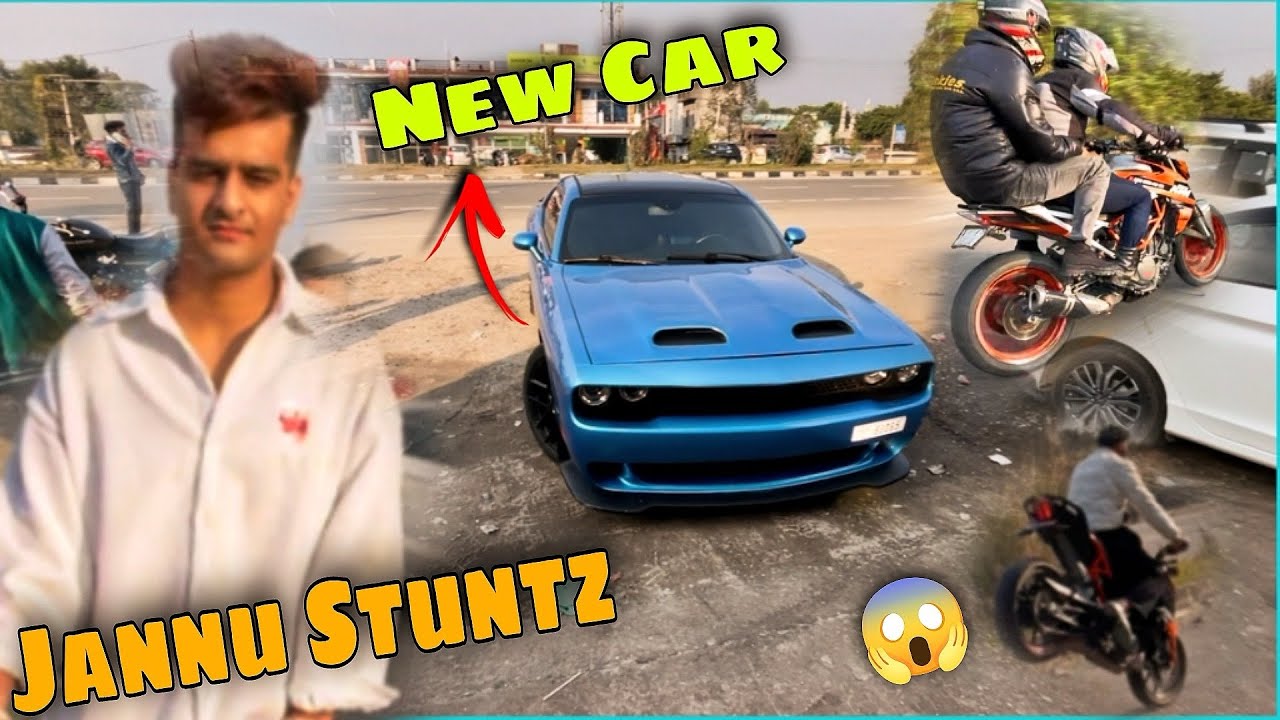 Motovloggerjannustunts NEW CAR |jannu stuntz|| Car Revealed training ...
