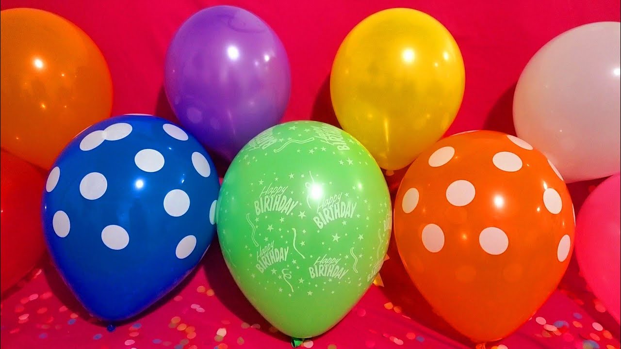 FUN BIRTHDAY BALLOONS POP PART 55!!! - YouTube